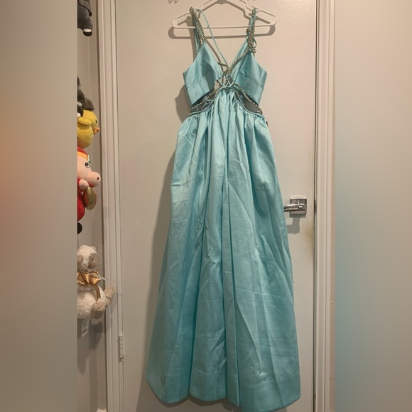 HELEN O'CONNOR | Dresses | Helen Oconnor Bright Blue Diamond Maxi Gown ...